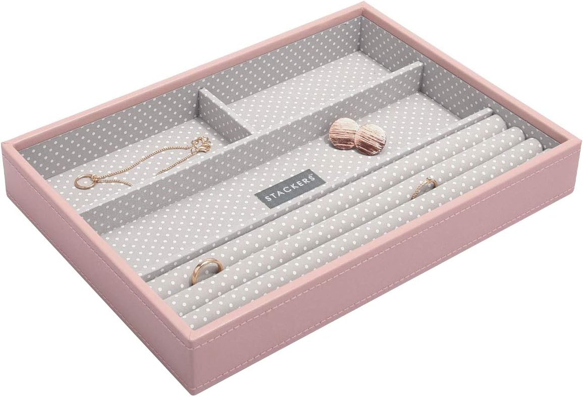 Stackers Soft Pink Classic Medium Jewellery Box Ring/Bracelets Layer ...