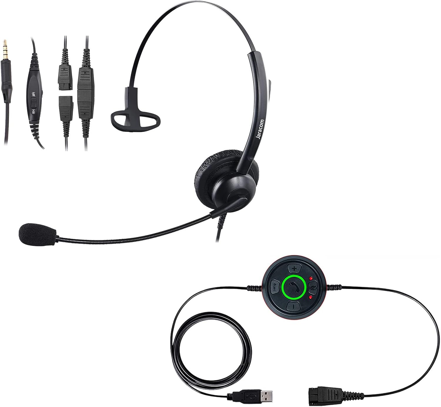 Amazon.com: 3.5mm Computer Headphones with Microphone Noise Cancelling ...