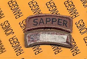 Amazon.com: USA Army Sapper OD Green, Black TAB Patch m/e : Arts ...