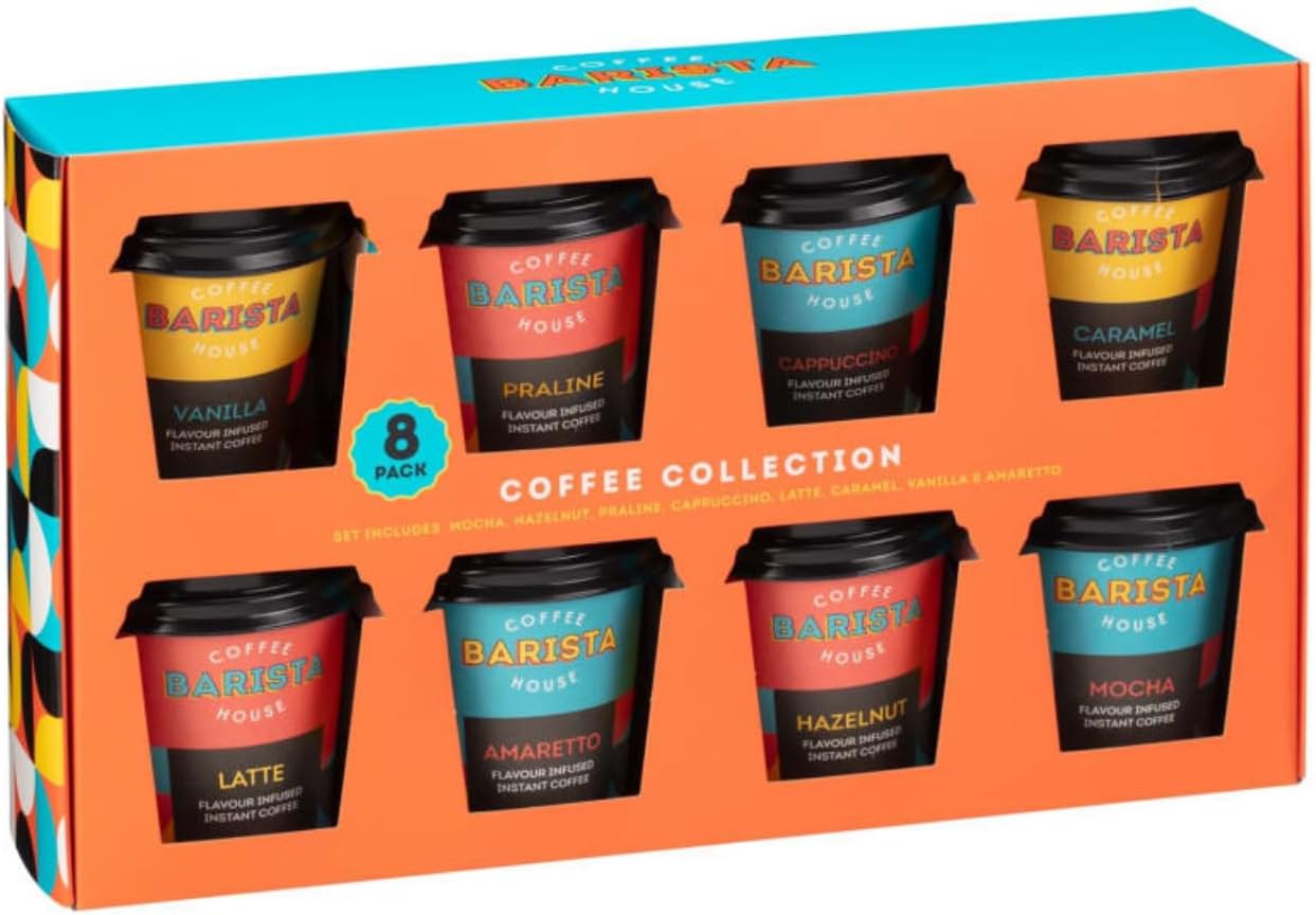 Christmas Coffee Gift Set - 8 Instant Coffee Travel Takeout Cups ...