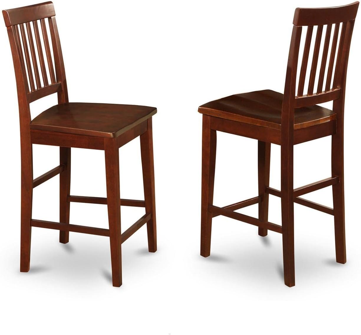 Amazon.com: East West Furniture Vernon counter height chairs-Wooden ...