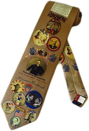 Amazon.com: Museum Artifacts Mens President Teddy Roosevelt Necktie ...