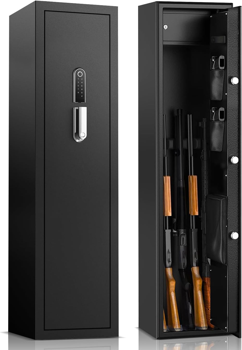 Amazon.com: AEGIS Biometric Rifle Safe, Quick Access 5 Gun Fingerprint ...