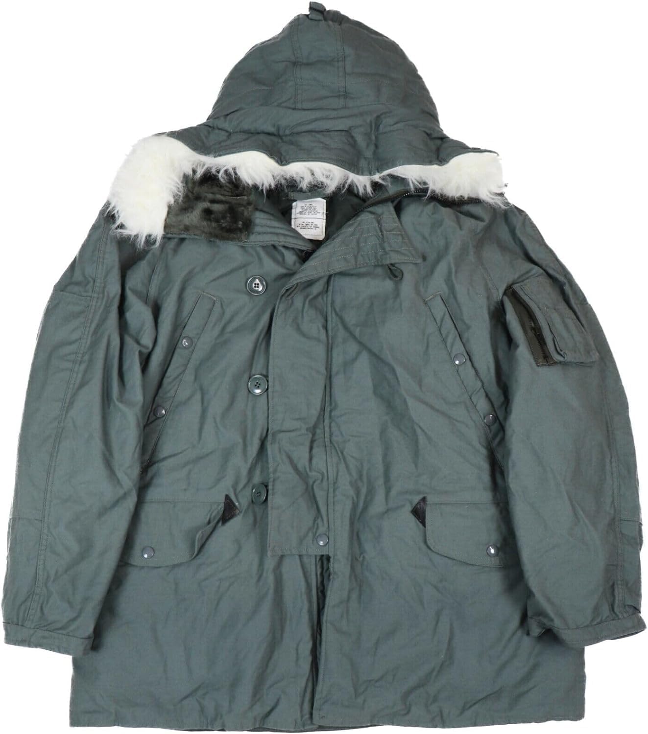 US Military N3B Parka OD Green Snorkle Extreme Cold Weather with Fur Hood N-3B Army Jacket Coat USGI