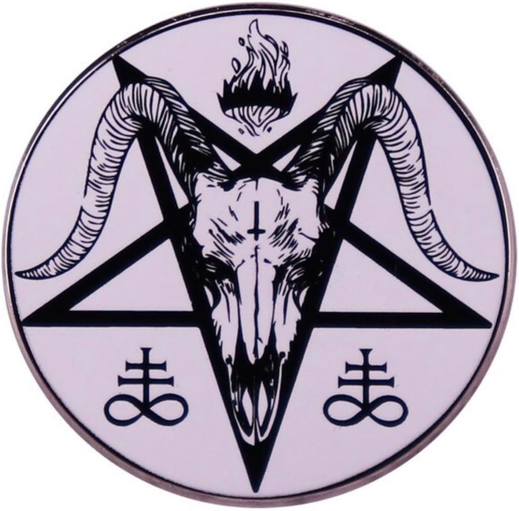 Amazon.com: Hail Satan Satanic Pentagram Baphomet Goat's Head 666 Devil ...