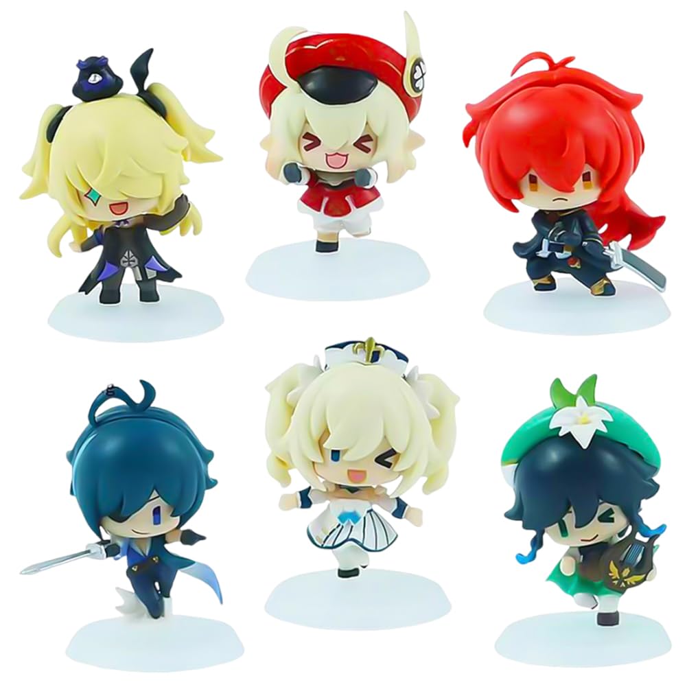 Buy LGQHCE Genshin Impact Figures, 6 Pieces Genshin Impact Mini Drawing ...