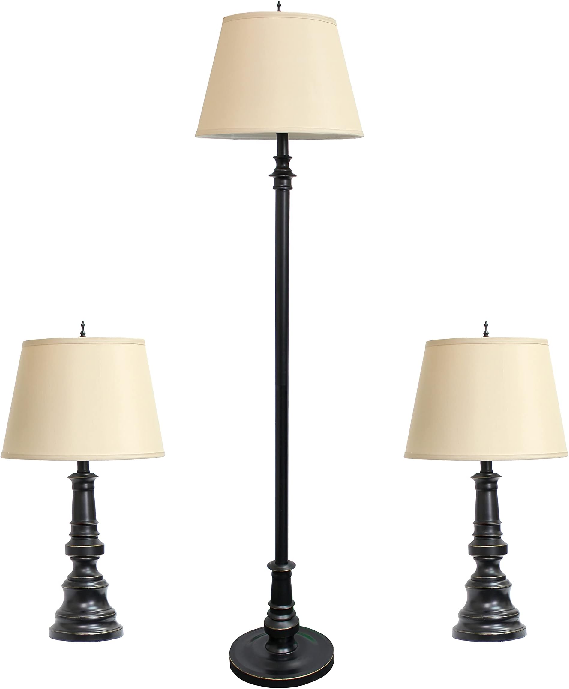 Elegant Designs LC1002-RBZ Traditional Style Restoration Bronze Three ...