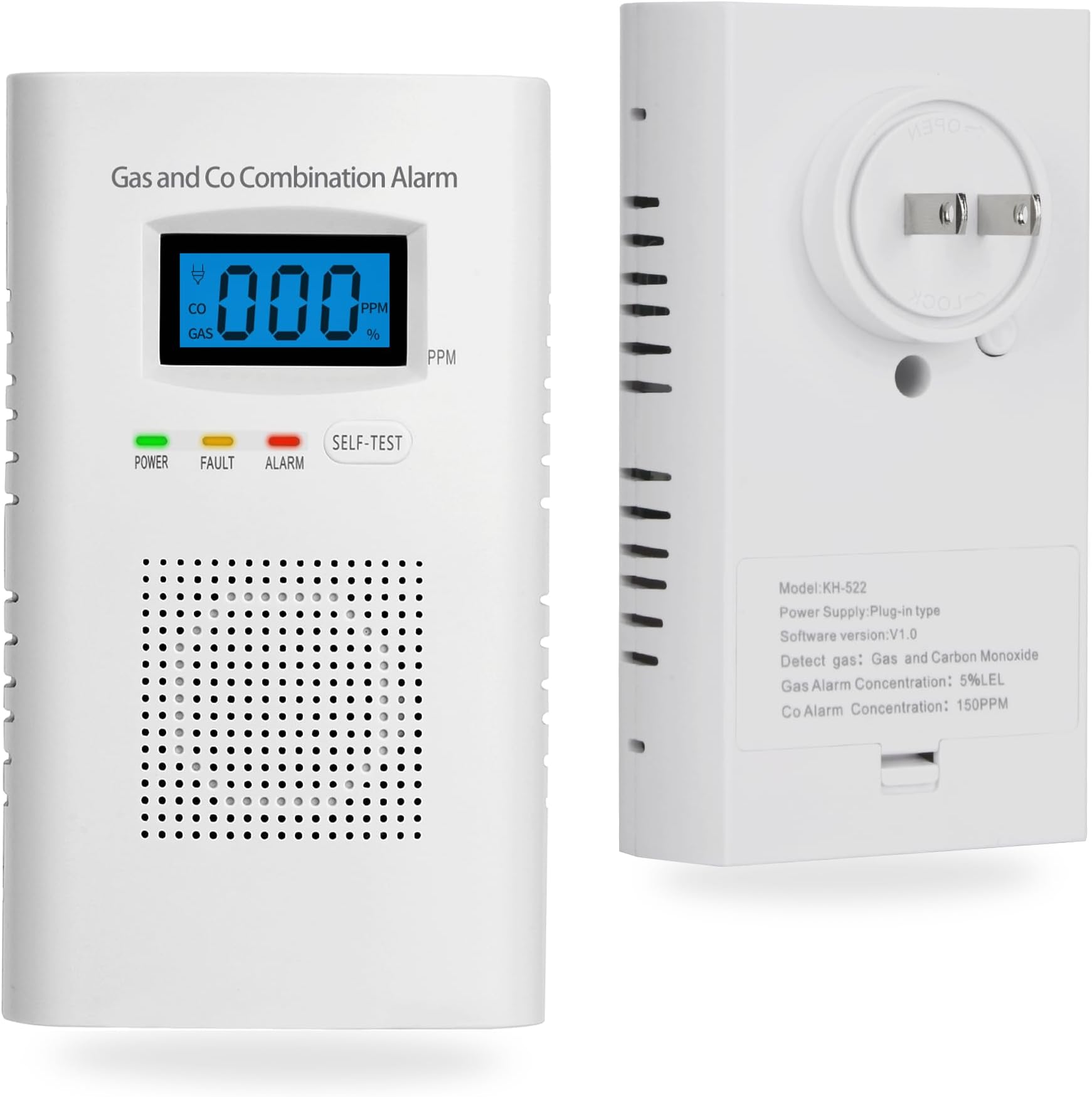 Plug in Combination Gas & Carbon Monoxide Detectors - Natural Gas ...