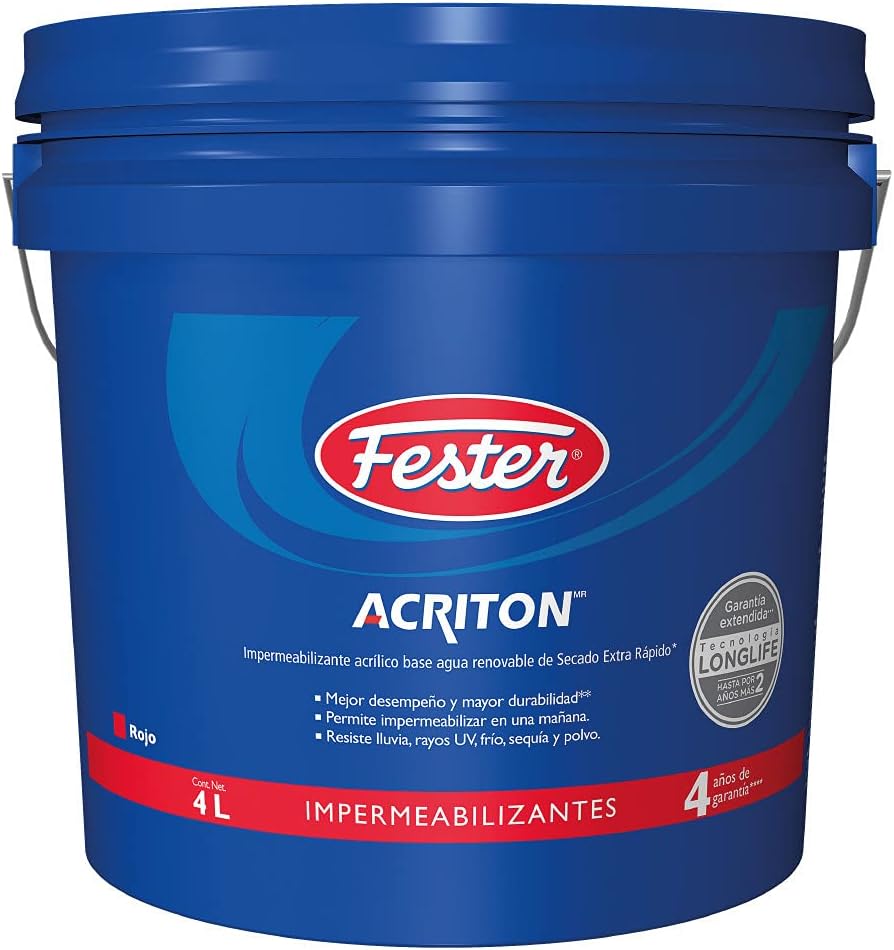 Fester Impermeabilizante Acrílico Elastomérico Fester Acriton Pro Max 4 ...