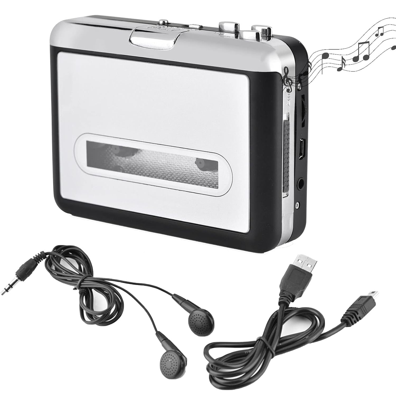 RuhZa Cassette Capture Portable Cassette Player USB Cassette to PC MP3 ...