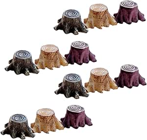 Amazon.com: IMIKEYA 12pcs Miniature Tree Stump Decorations for Fairy ...