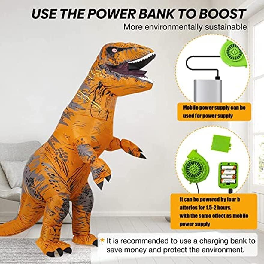 Amazon.com: wylksylk Inflatable Dinosaur T Rex Costume Adult, Dinosaur ...