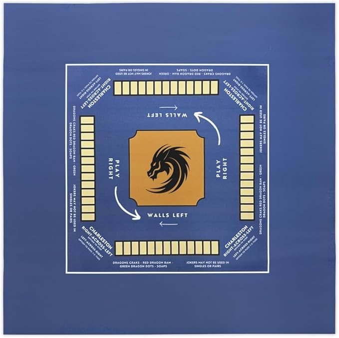 Amazon.com: Mahjong with Instructions - Mahjong Tablecloth Size 55 x 55 ...