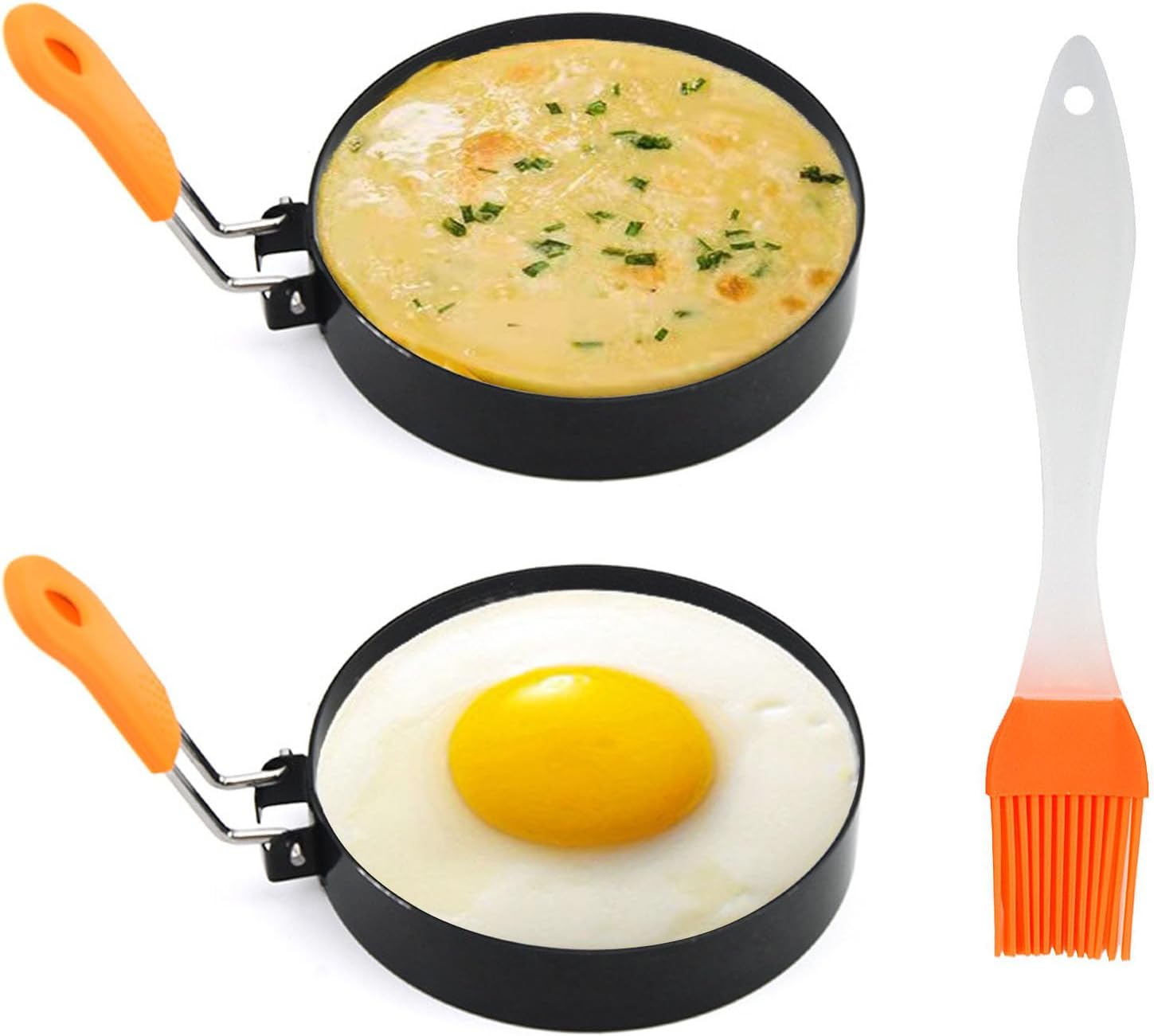 Amazon.com: Round Egg Rings for Frying Eggs, 2 Pack 3.5 Inches Egg Ring ...