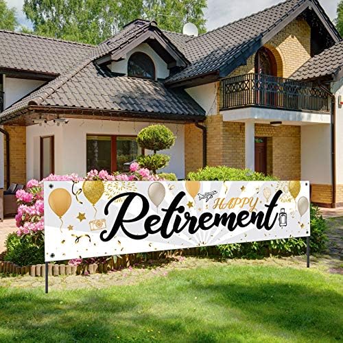 Amazon.com: HTDZZI Happy Retirement Party Decorations, Retirement ...