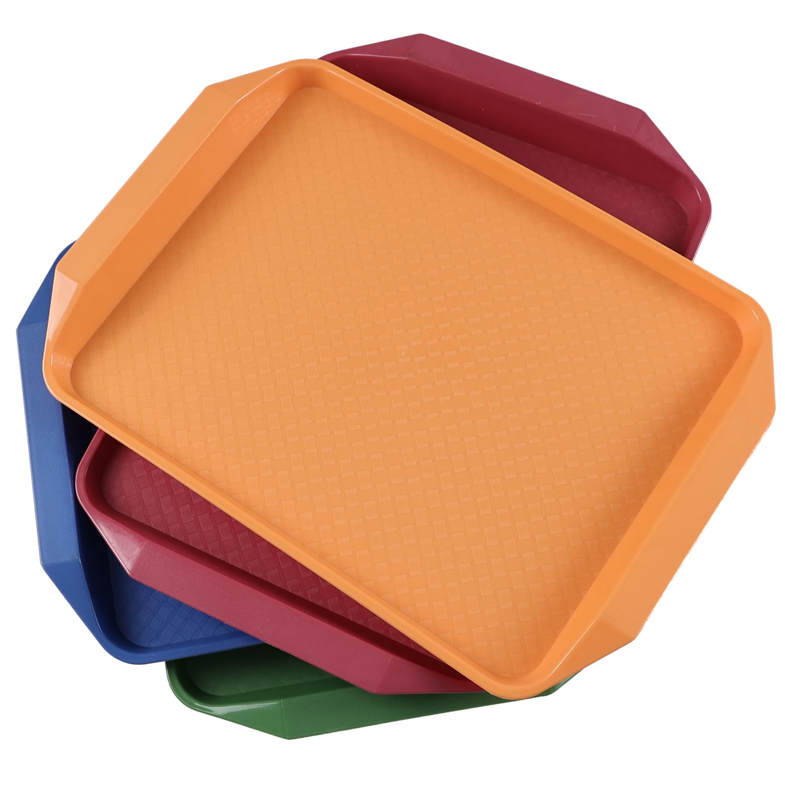 Amazon.com | AnnkkyUS 4-Pack Colord Fast Food Serving Trays, Plastic ...