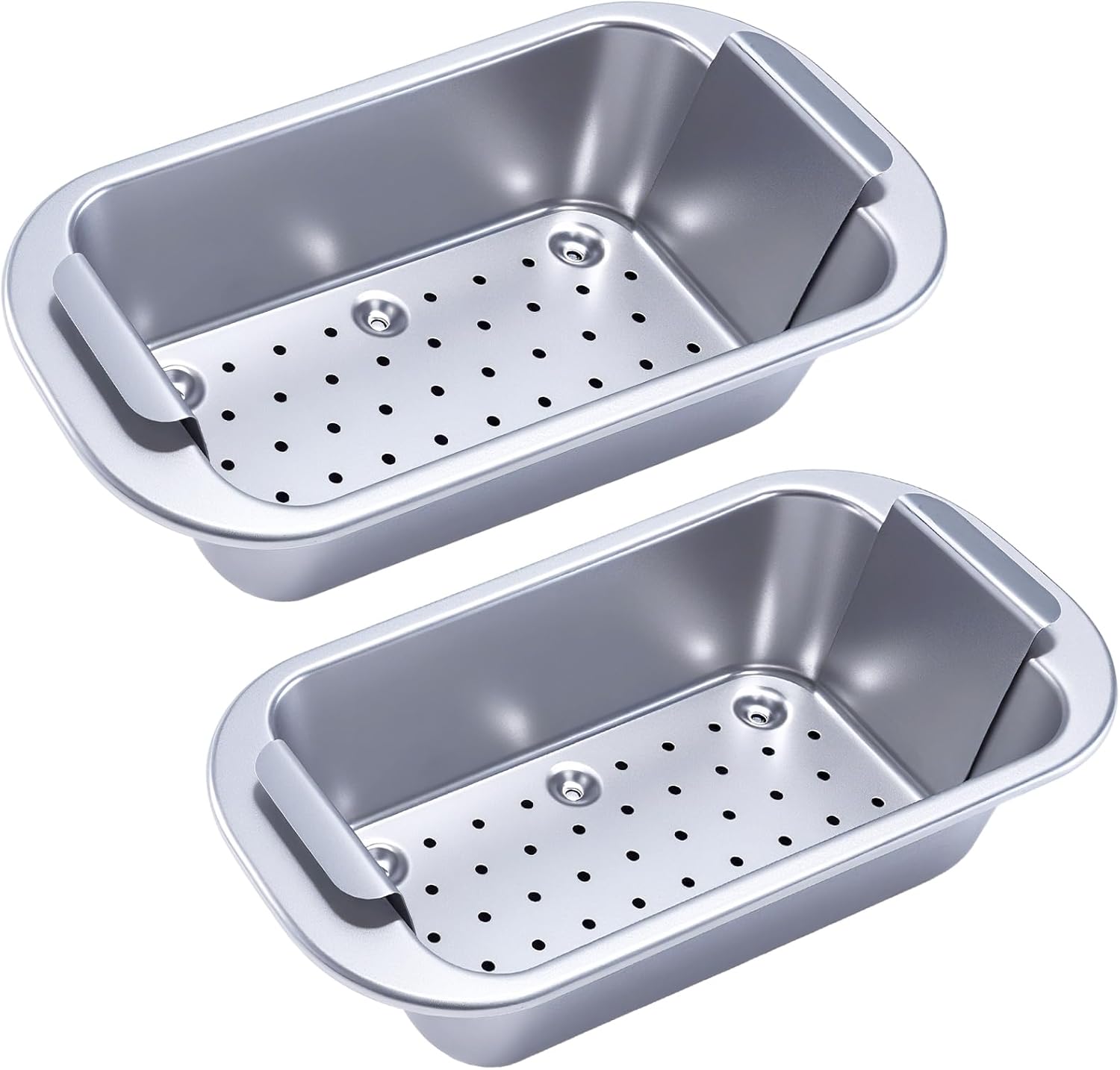Amazon.com: Shinsin 9x5 Meatloaf Pan with Drain Tray, 2-SET Nonstick ...