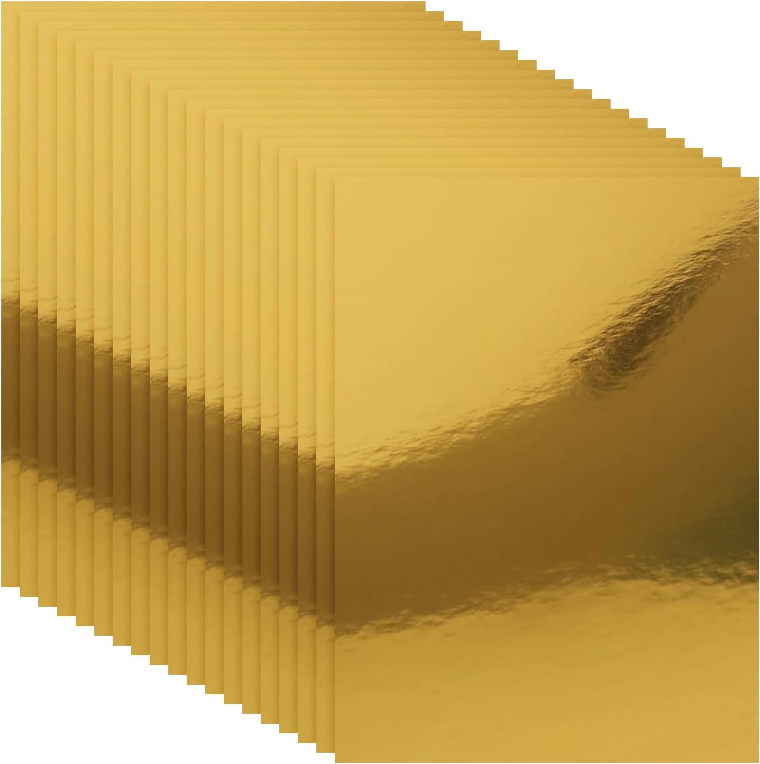 Amazon.com : Gold Cardstock Paper, Metallic Reflective Mirrored ...
