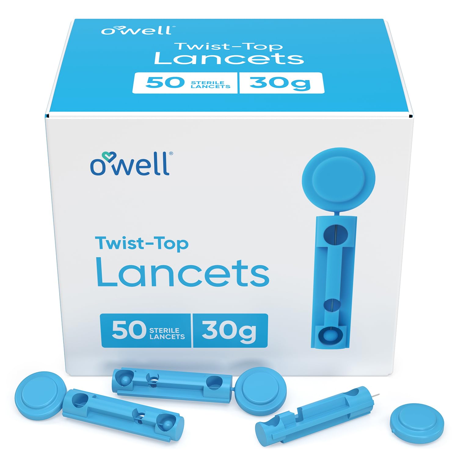 Amazon.com: OWELL Twist Top Lancets, Sterile Lancets for Diabetes ...