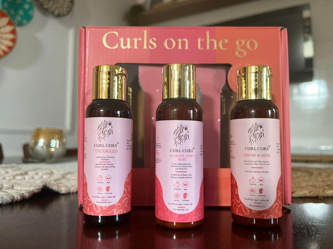 Curl Cure 3 Step travel Routine | Gentle Clarifying Shampoo, Deep ...