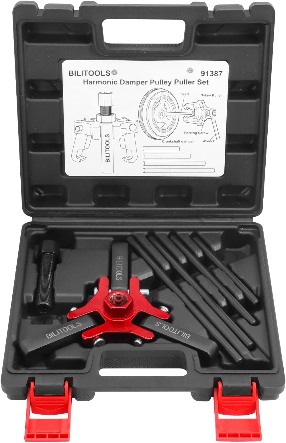 Amazon.com: DASBET 46Pcs Harmonic Balancer Puller Set, Steering Wheel ...