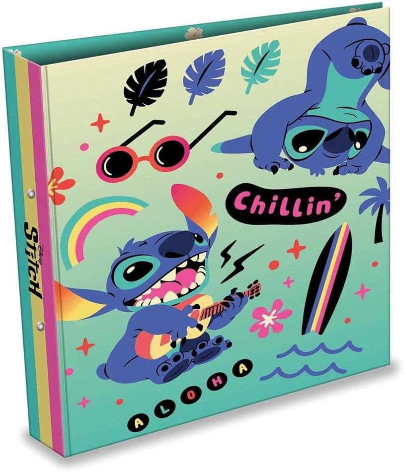 Disney Lilo and Stitch Ring Binder (Acid Pops Design) A4 Ring Binder ...