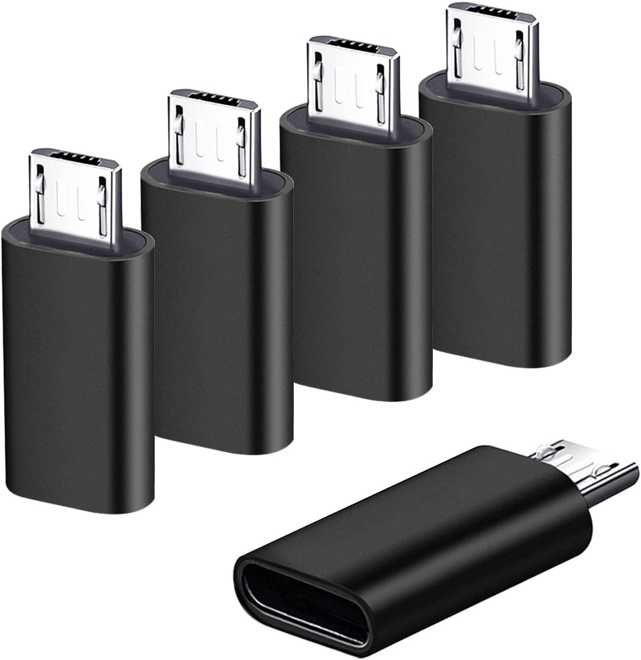 Amazon.com: POHFP USB C to Micro USB Adapter 5Pack, Type C Female to ...