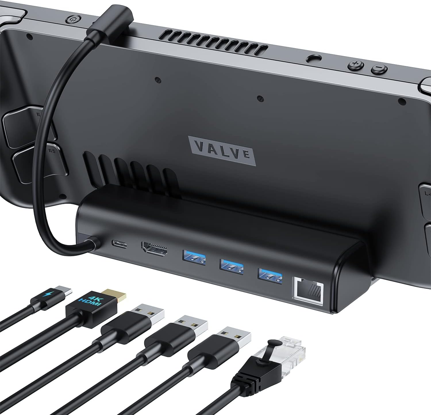 UGREEN Steam Deck Dock, 6-in-1 Docking Station Aluminum Stand with 4K@60Hz HDMI, Gigabit ...