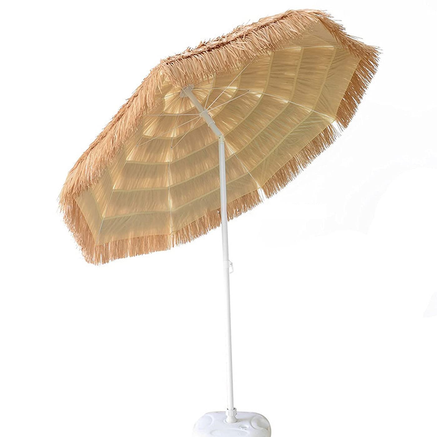 Homfure Hawaiian Style Beach Umbrella Sun Shade Raffia Straw Parasol ...