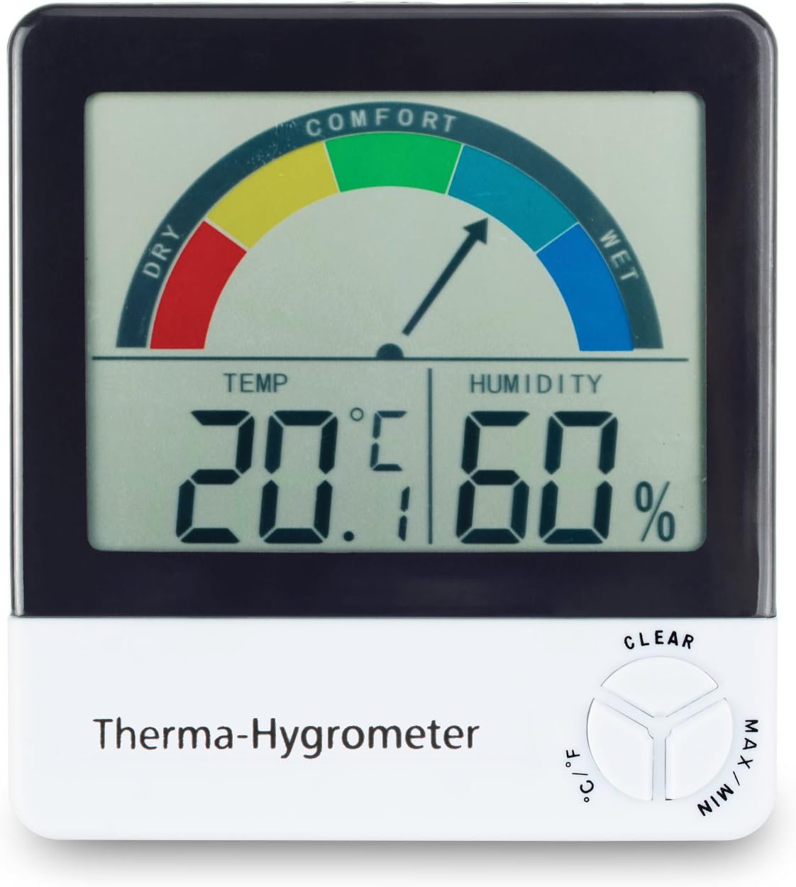 ETI Healthy living thermometer & hygrometer with comfort zone ...