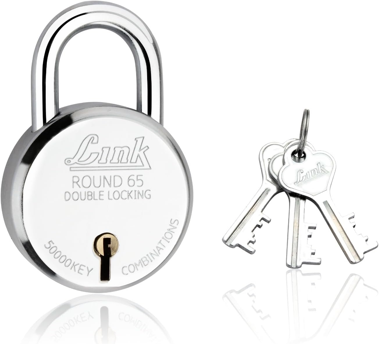 Link® 65mm New Round Padlock with Long Shackle | Steel Body | Iron ...