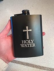 Amazon.com | HOLY WATER, JXS 8oz 18/8#304 Stainless Steel Black Hip ...