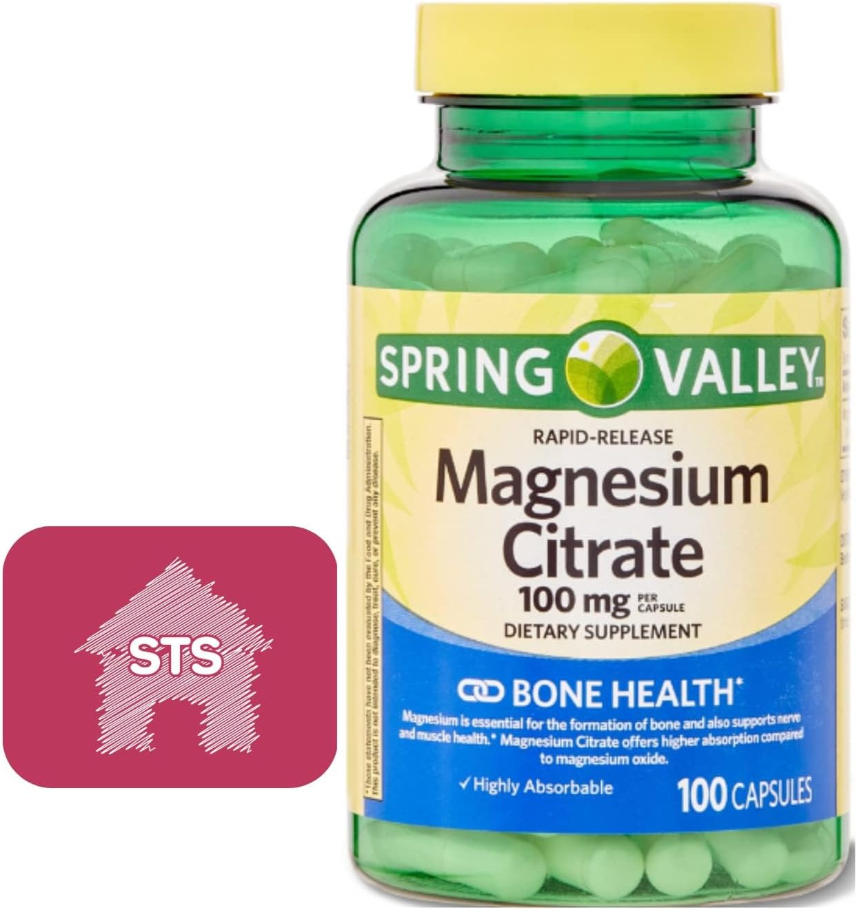 Amazon.com: Spring Valley - Magnesium Citrate 100 mg, Rapid-Release ...