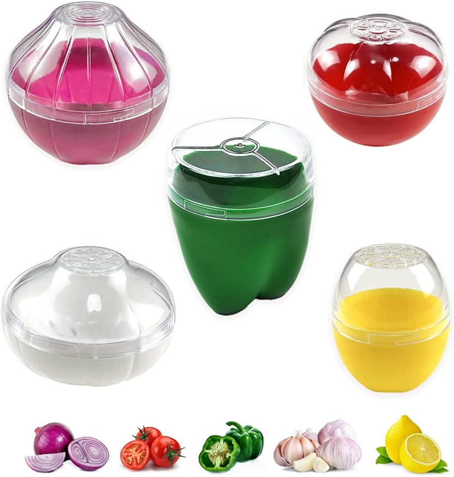 Amazon.com: 5-Piece Set Fruit Container Refrigerator,Onion Storage ...