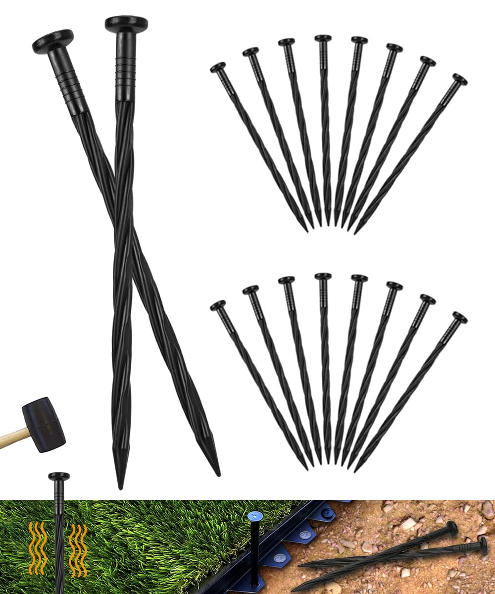 Snapklik.com : 50 Pcs 8-Inch Landscape Edging Anchoring Spikes, Spiral ...