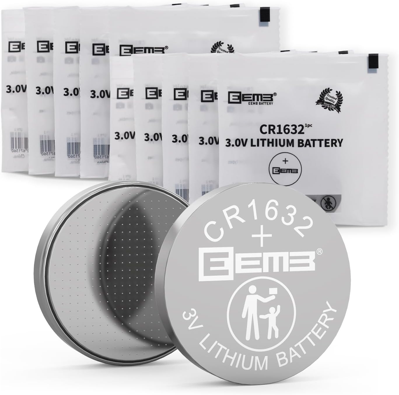 Amazon.com: EEMB 10PCS CR1632 Battery 3V Lithium Battery Li-MnO₂ Button ...