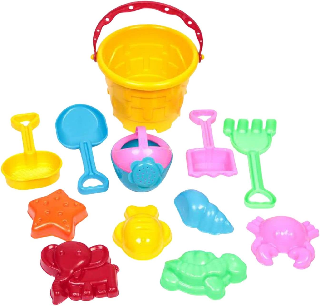 Buy Storio Beach Sand Toys Castle Play Set with Fish, Crab Moulds for ...