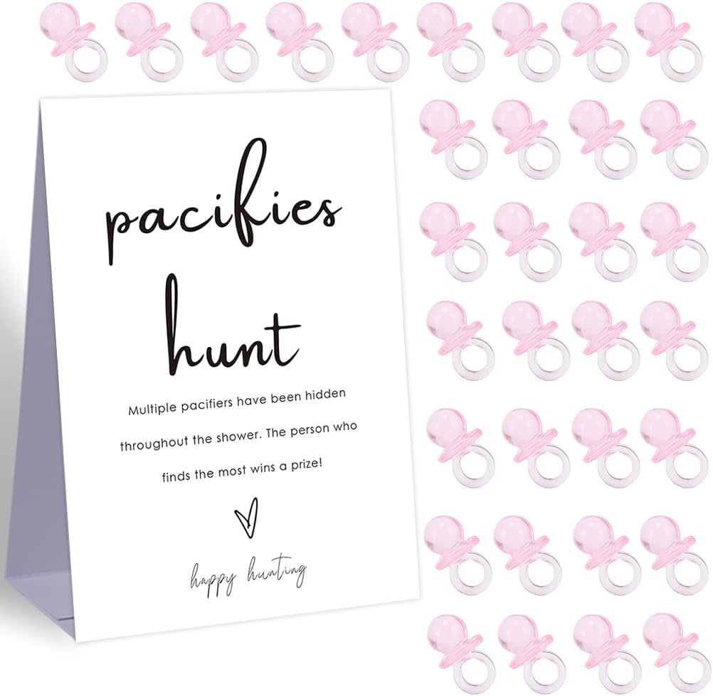 Amazon.com : Pacifier Hunt Baby Shower Games,Rustic Baby Shower Games ...