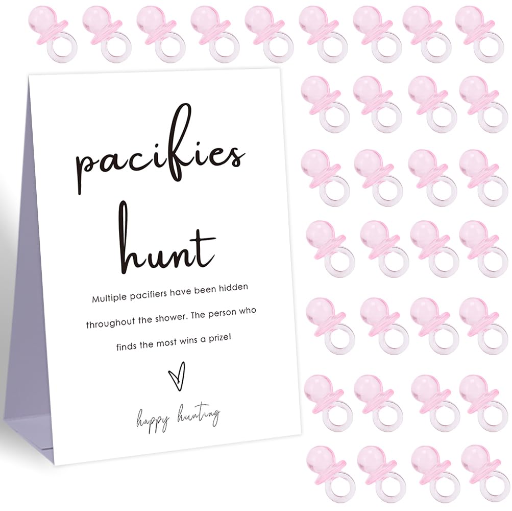 Amazon.com : Pacifier Hunt Baby Shower Games,Rustic Baby Shower Games ...