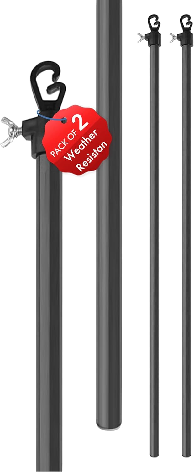 Laundry Mate Telescopic Washing Line Prop Pole 2 Pack – Adjustable ...