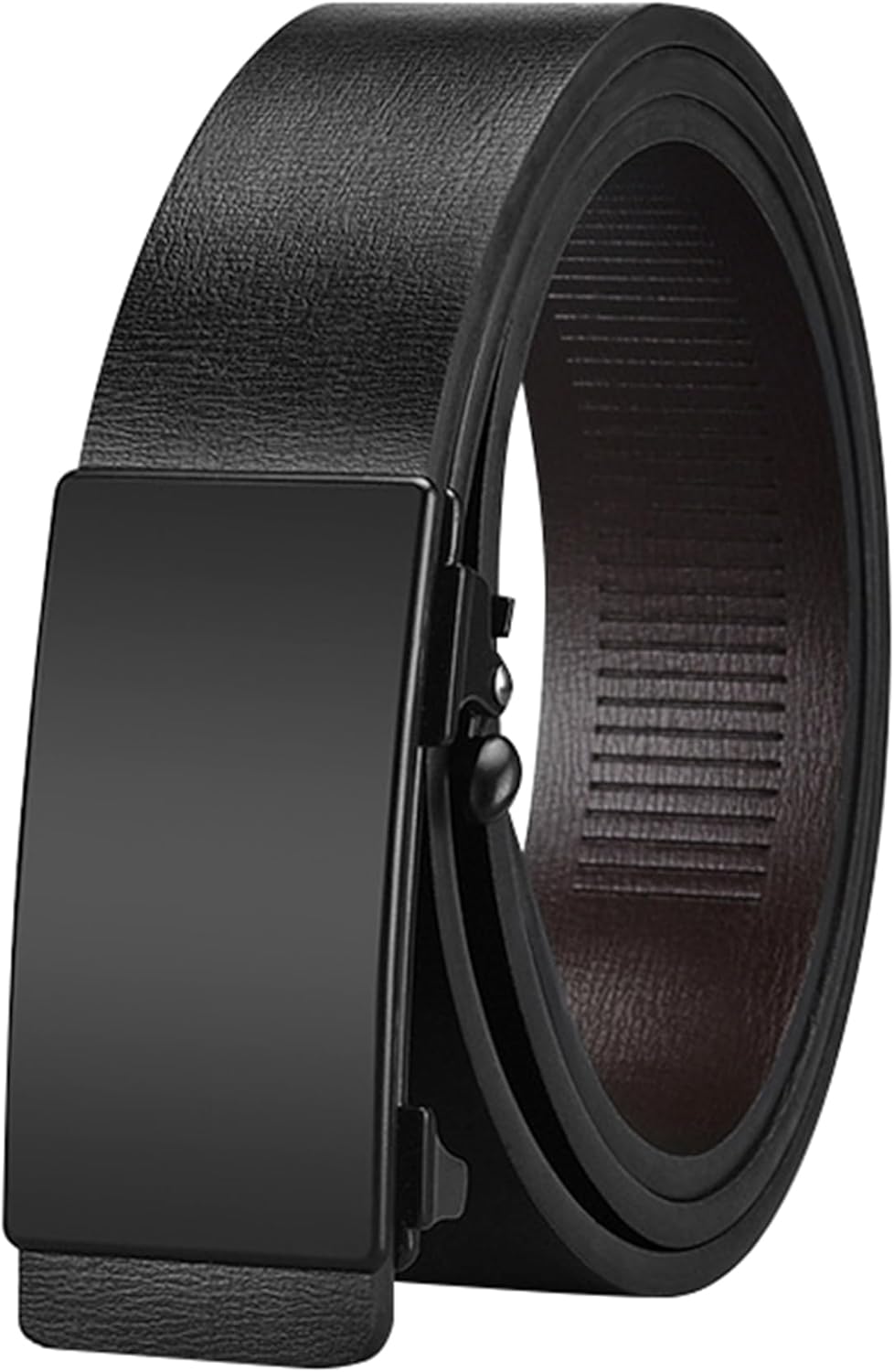 BAYINDA Men's Genuine Leather Business Belt Adjustable Ratchet Belts ...