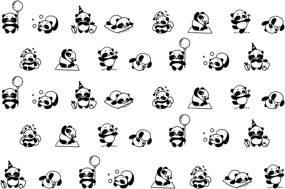 Amazon.com: SUPERDANT 38 Pieces Cartoon Panda Wall Sticker Animal Wall ...