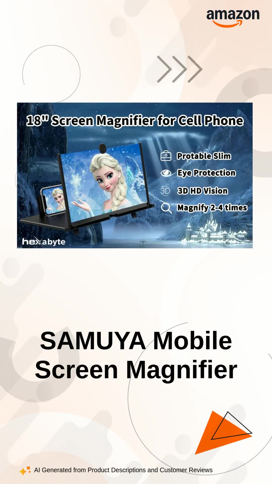 Watch SAMUYA Mobile Screen Magnifier on Amazon Live