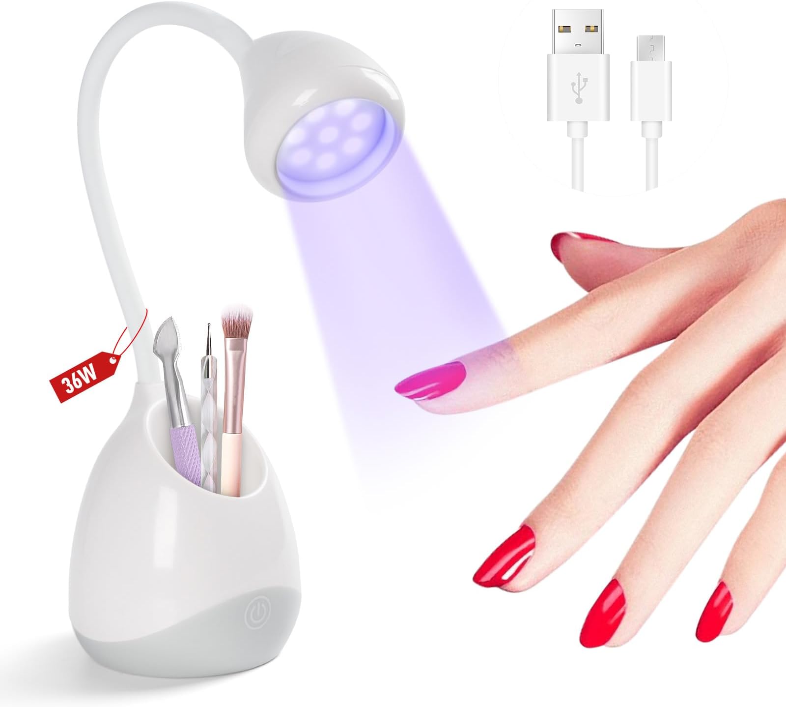 YIMOSI USB 3W LED UV Ultraviolet Phone Glue Curing Lamp,UV Led Nail Lamp for Gel Nails,Portable ...