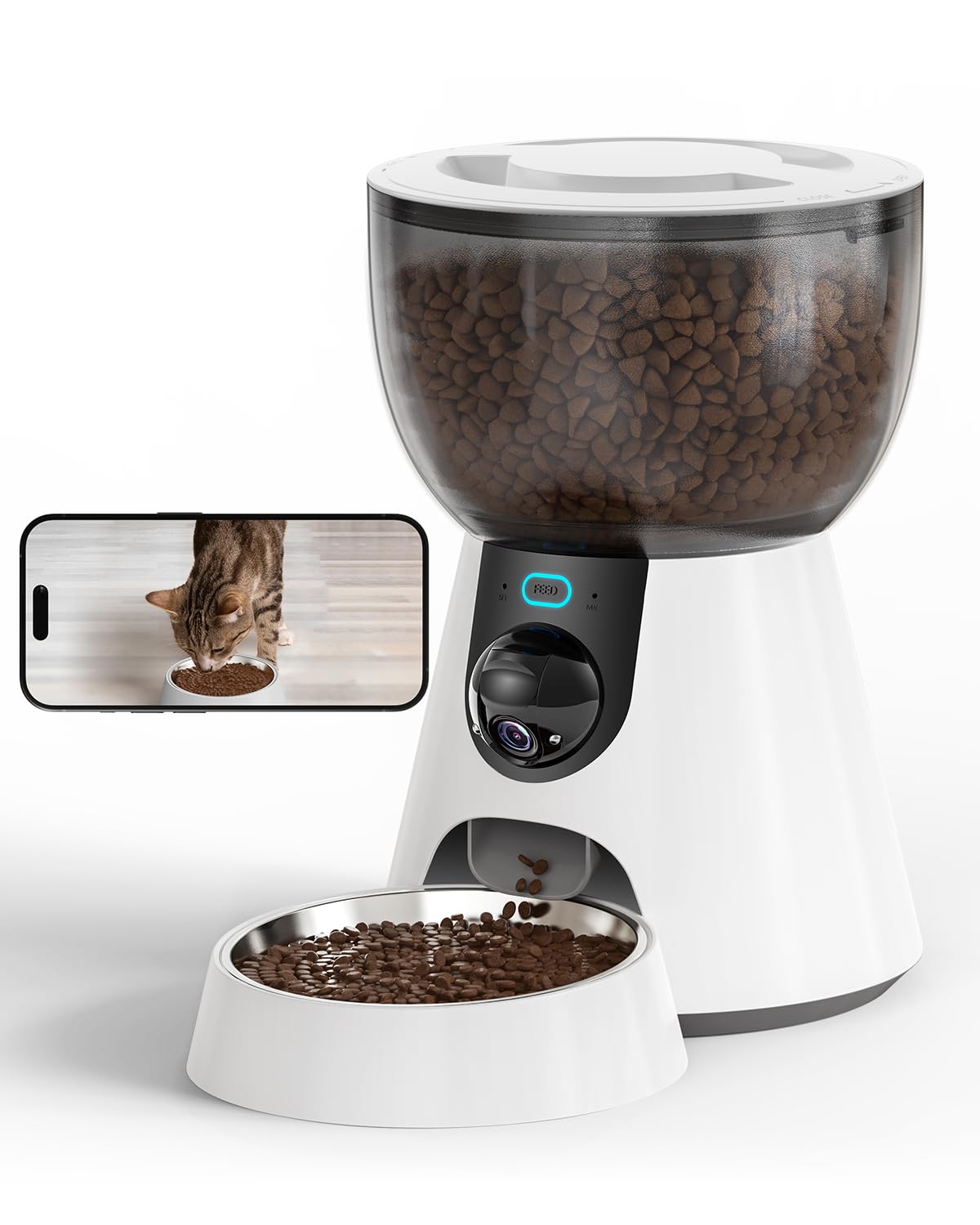 Amazon.com : SARPAWS Automatic Cat Feeder with Camera, 1080P HD Video ...