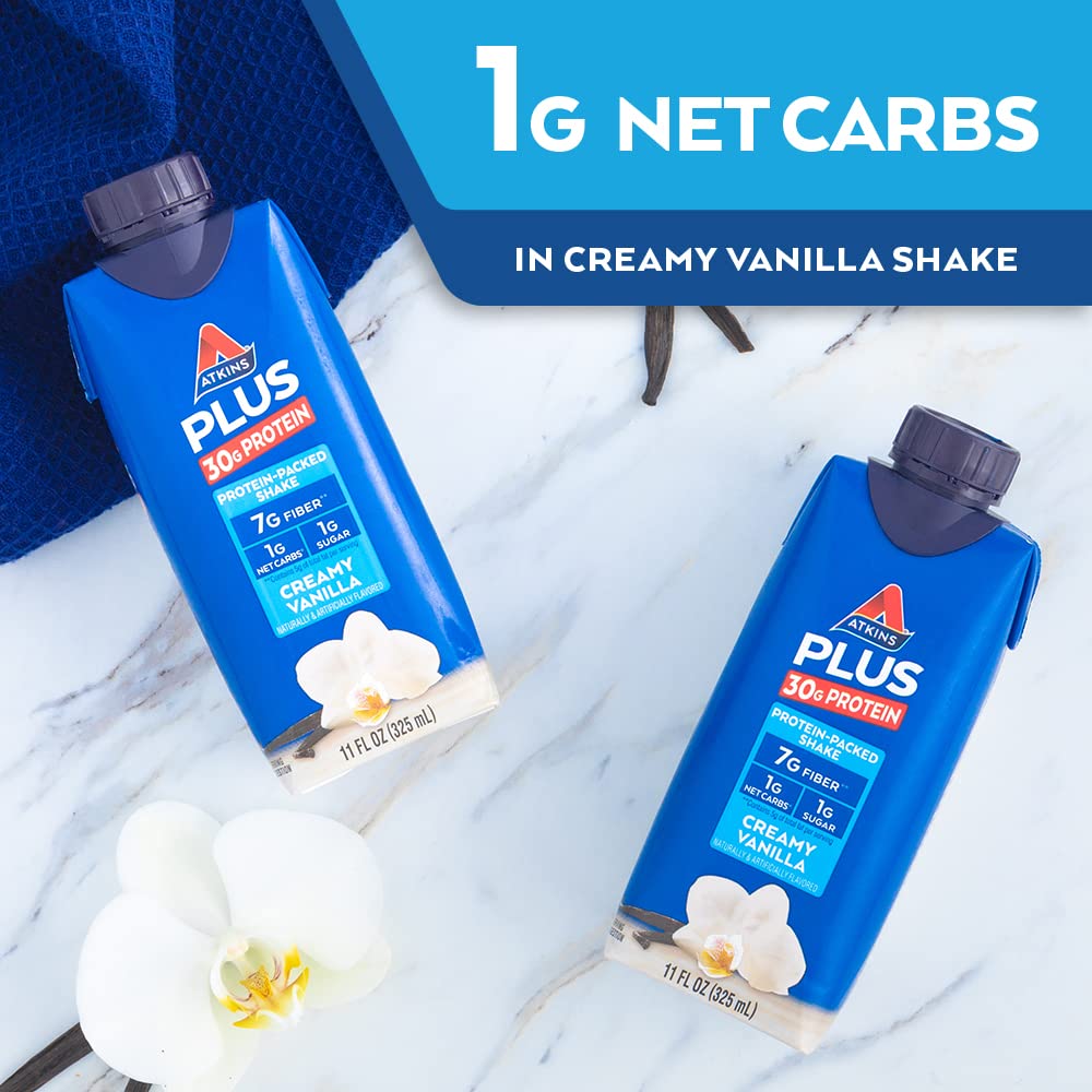 Snapklik.com : Creamy Vanilla PLUS Protein Shake, 30g Protein, 7g Fiber ...