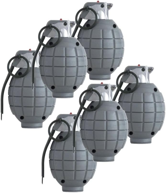 TOYLAND Children's Army SAS Toy Hand Grenades - Set of 6 Black Dummy ...