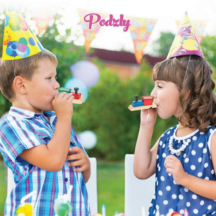 Snapklik.com : Podzly 12 Pack Of Wooden Train Whistles - Fun Noise ...