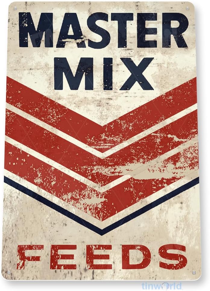 Amazon.com: Tinworld Tin Sign: Master Mix Feeds Sign Farm Sign ...