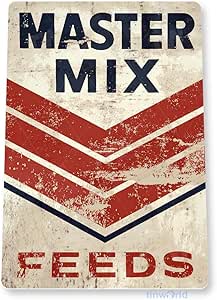 Amazon.com : Master Mix Feeds Sign Farm Sign Livestock Metal Tin Sign ...